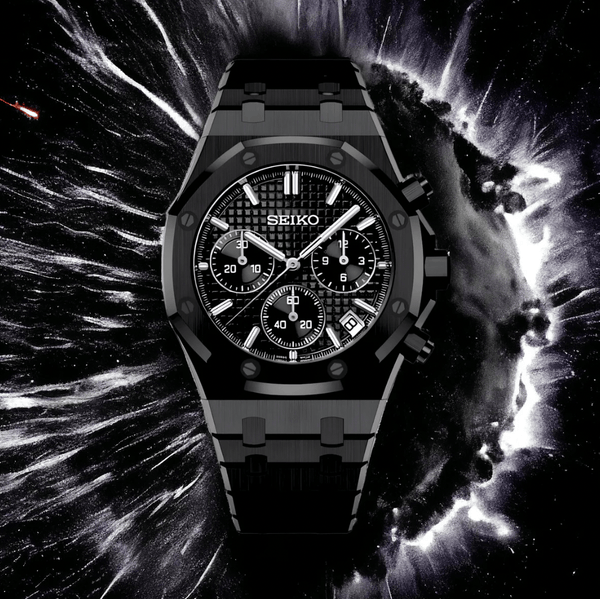 SeikoMod Royal Oak Chronograph Black Panther-Seiko Royal Oak mod ...